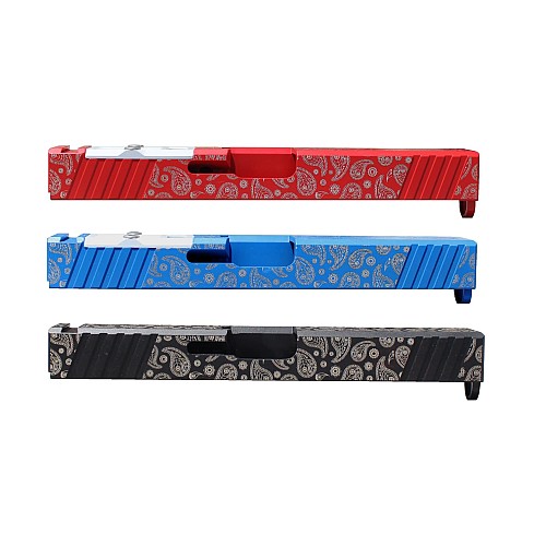 Stripped Slides : Engraved Bandana Standard Slide For Glock ...
