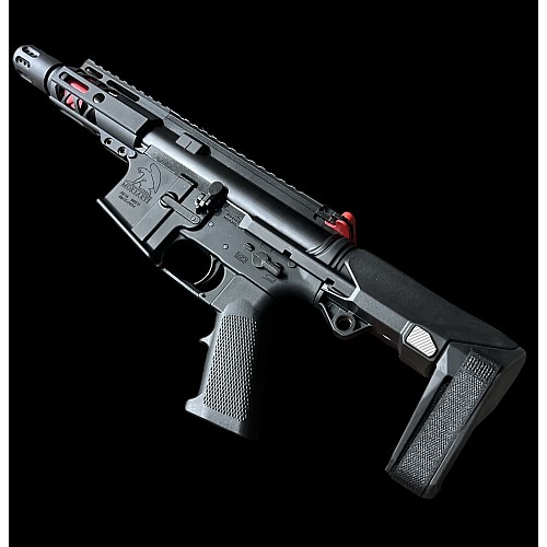 Red : AR-15 MORIARTI 5.56 NATO 5" Micro Mini Pistol ...