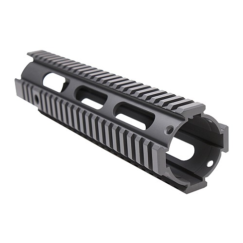 AR-15 10" Quadrail Float Handguard with Round Port