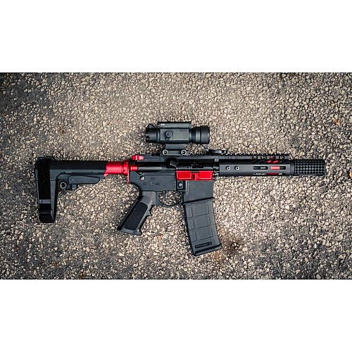 Pistols : AR-15 7.5" Semi Auto Pistol | Red Accents ...